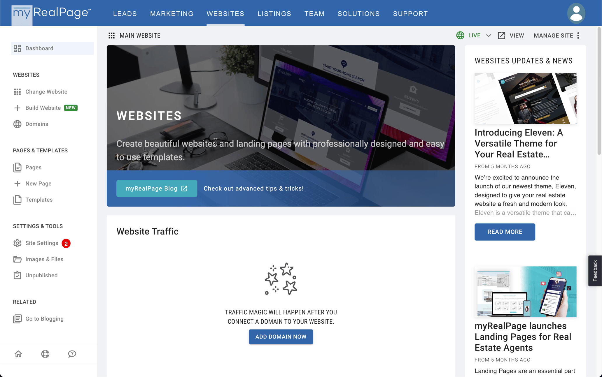 How do I update my contact information on my website?