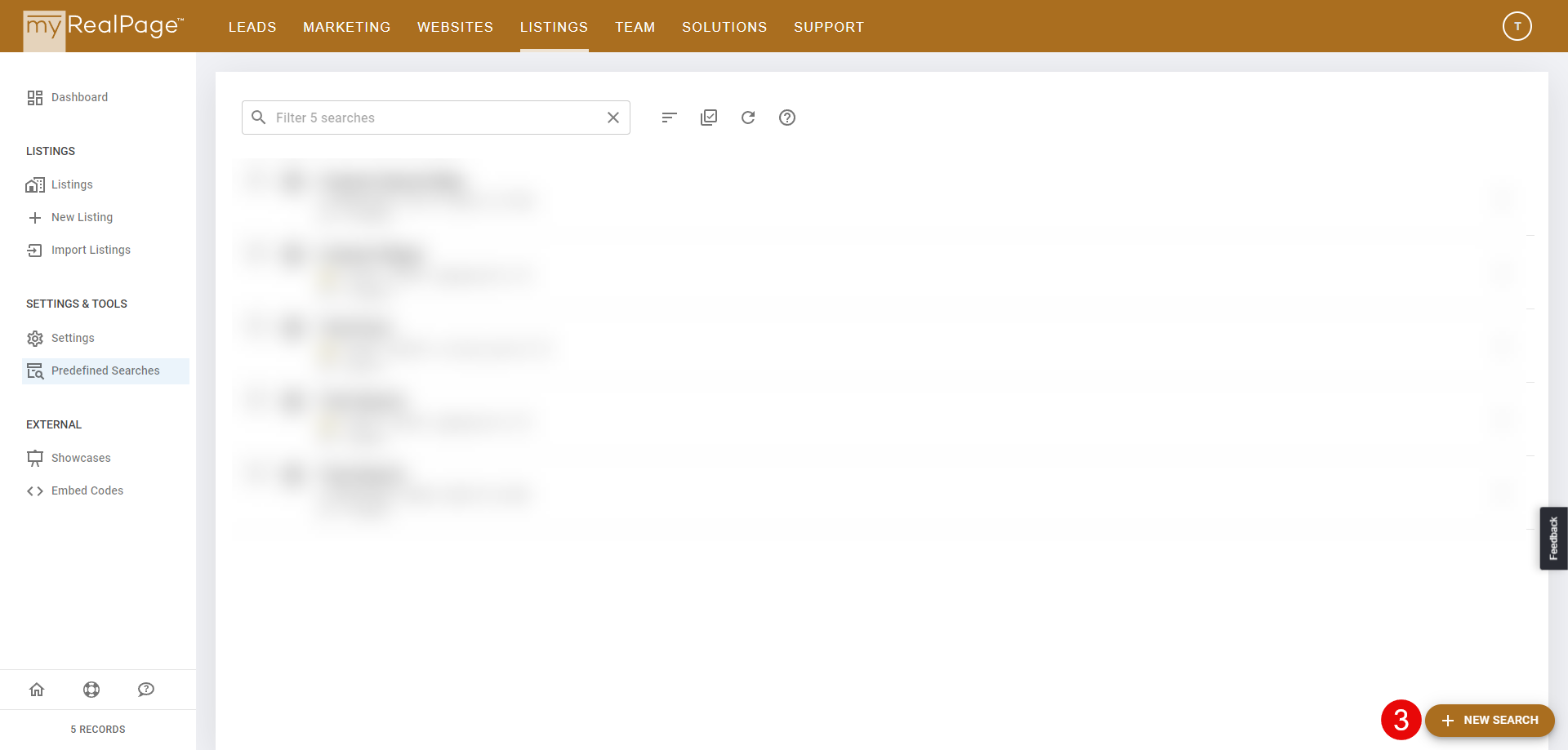 How to Create a Predefined Area Search