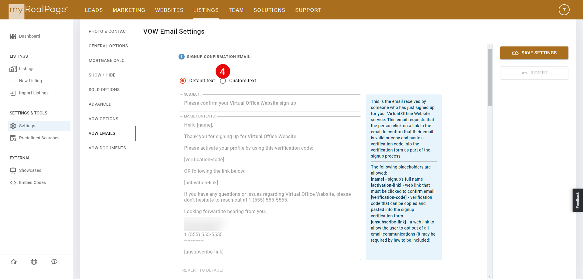 How to modify your VOW Confirmation Email, Welcome Email, Extension ...